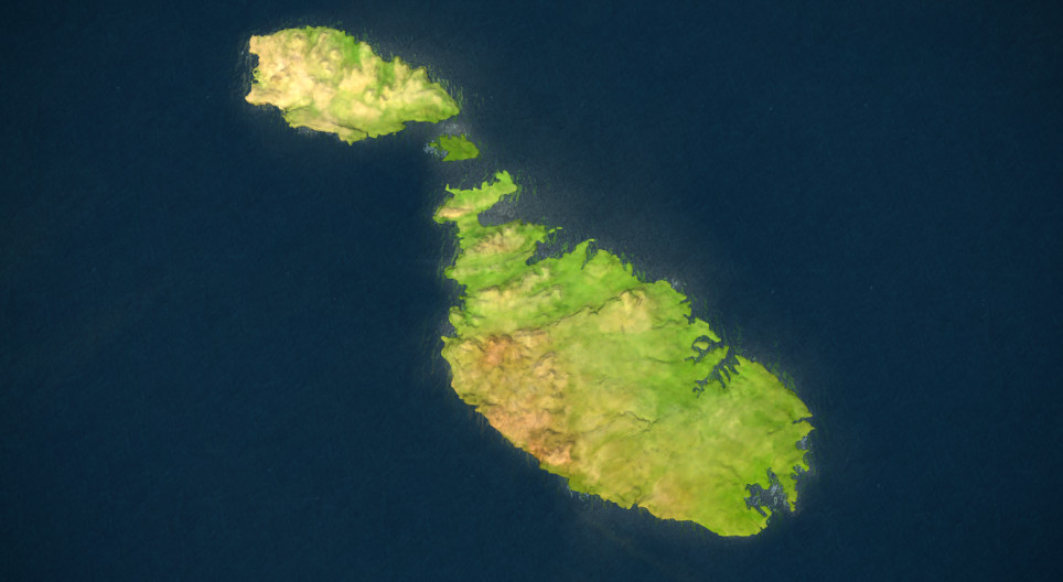 Geography of Malta - 3D-сцена - UA Цифрова освіта та навчання від Mozaik